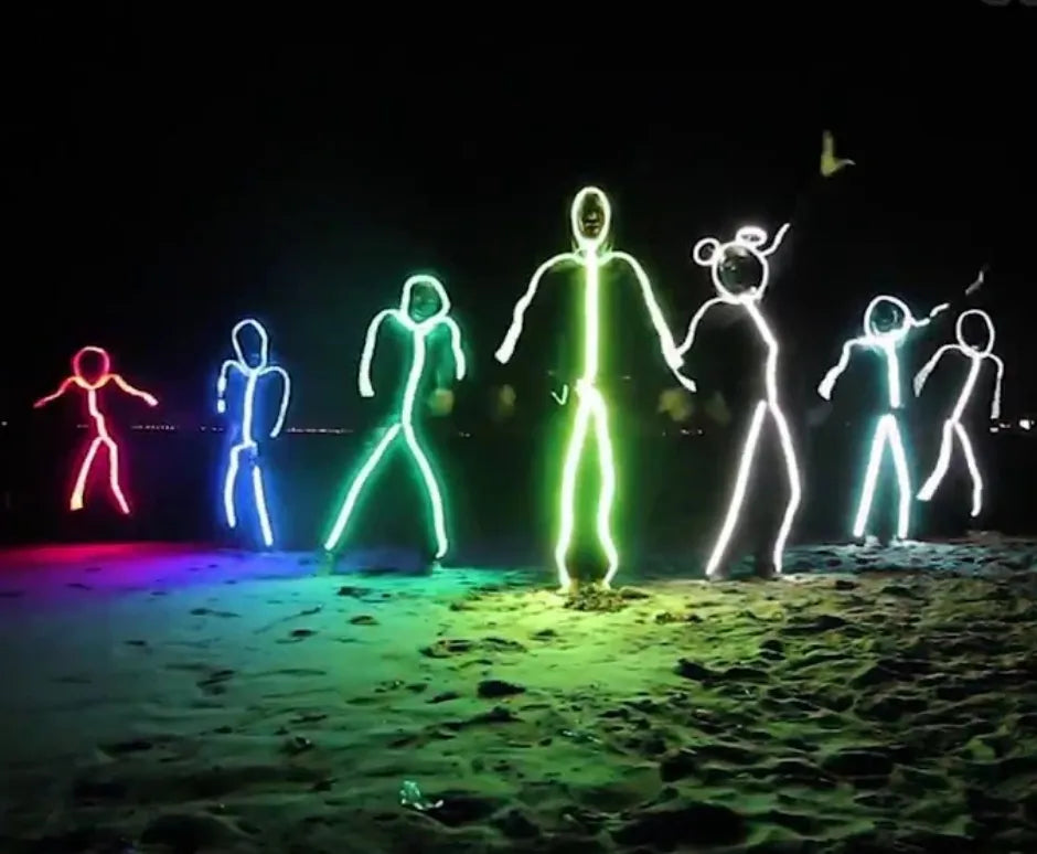 GlowMotion™ Stick Figure Suit - Light up the night – perfect for parti ...