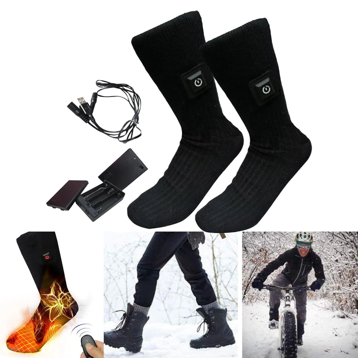 🔥 HeatSox™ Rechargeable Electric Heated Socks — Stay Warm or Suffer th ...
