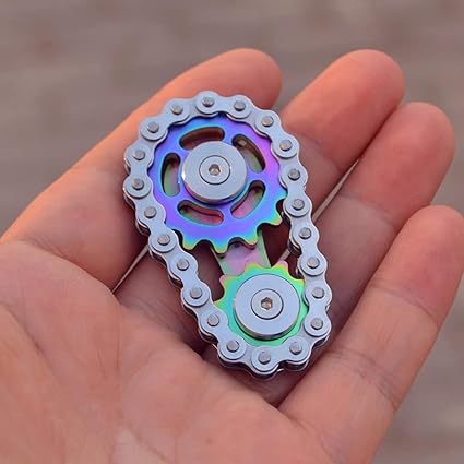 Chain & Toothed Flywheel Fidget Spinner – Stress Relief Toy (+Free Gif ...
