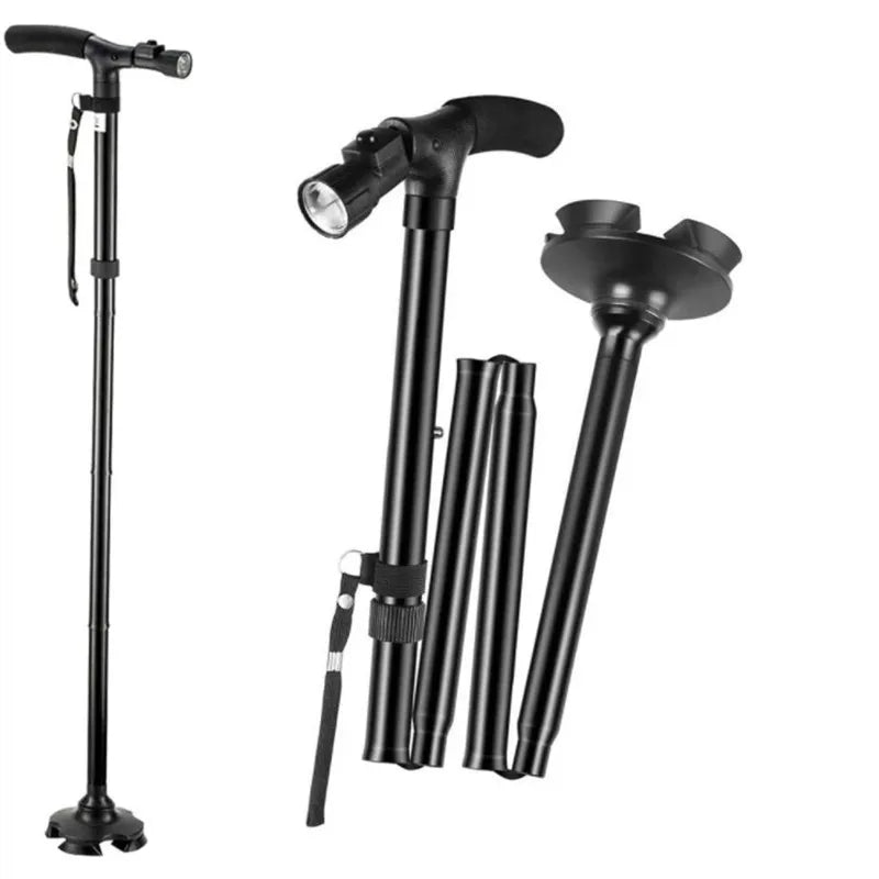 Lightweight Foldable Aluminum Alloy Walking Stick with LED Light 🦯 ...