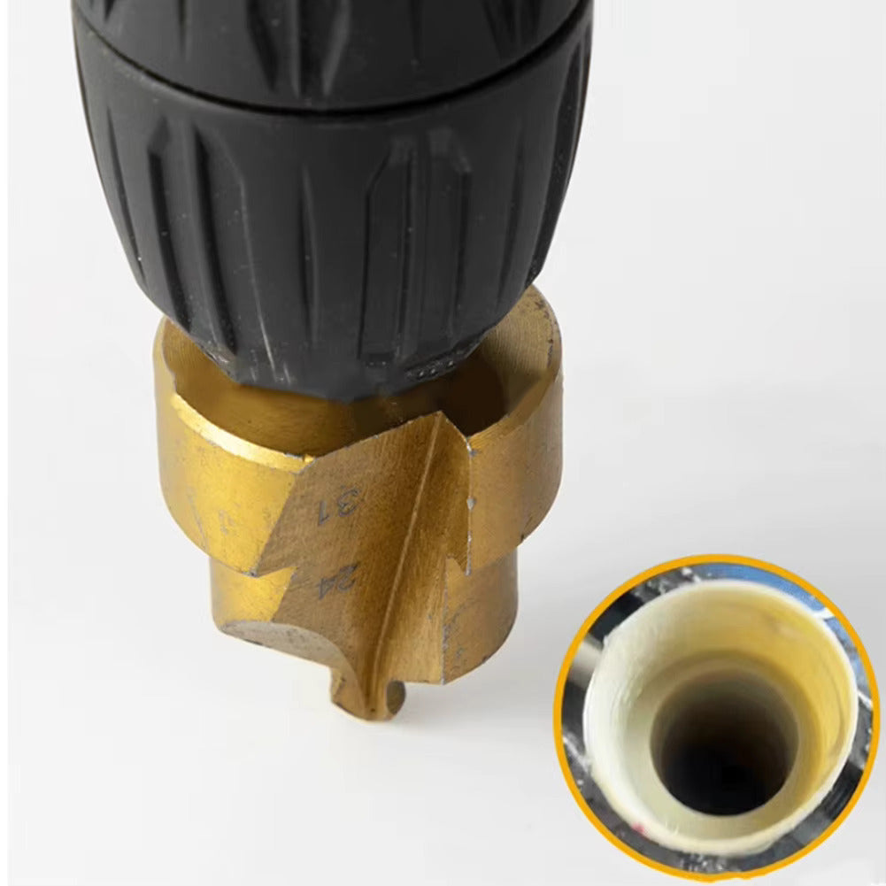 3-Piece Hexagonal Shank Drill Bit Set (6.35mm) for Water Pipe Expansio ...