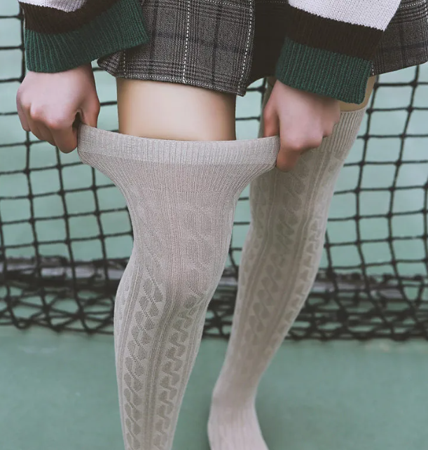 Stay Cozy and Stylish with Over-the-Knee Cotton Socks – SohoBloo Shop