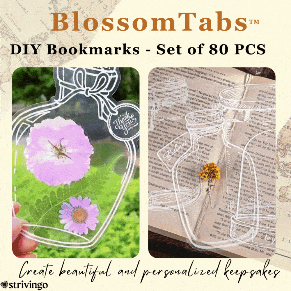 BlossomTabs DIY Transparent Bookmarks (Set of 80 Pcs) – SohoBloo Shop